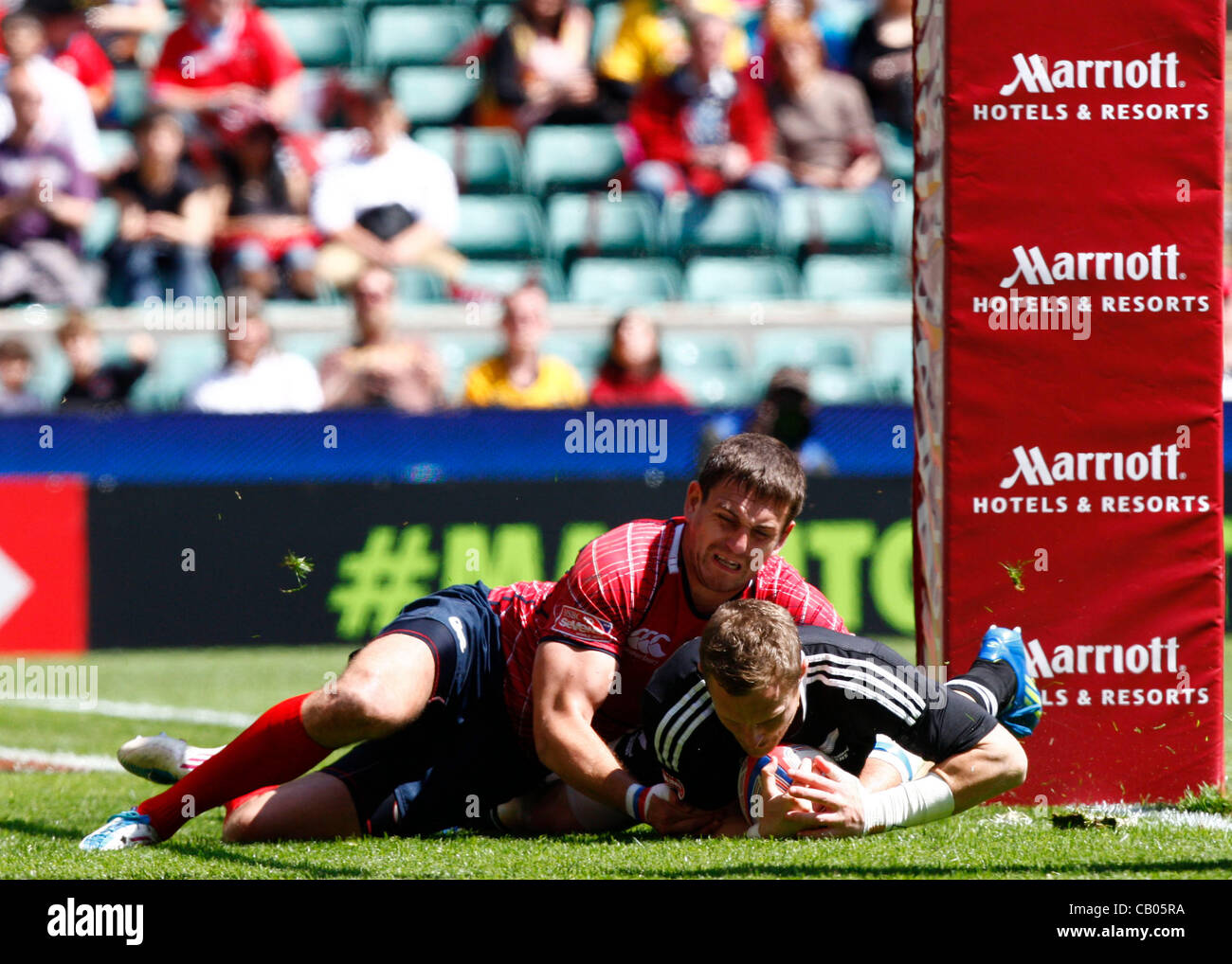 12.05.12 Twickenham, London, ENGLAND: Mark Jackman of New Zealand gets ...