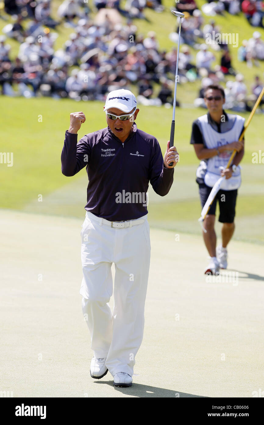 Toru Taniguchi, MAY 13, 2012 - Golf : Toru Taniguchi celebrates after ...