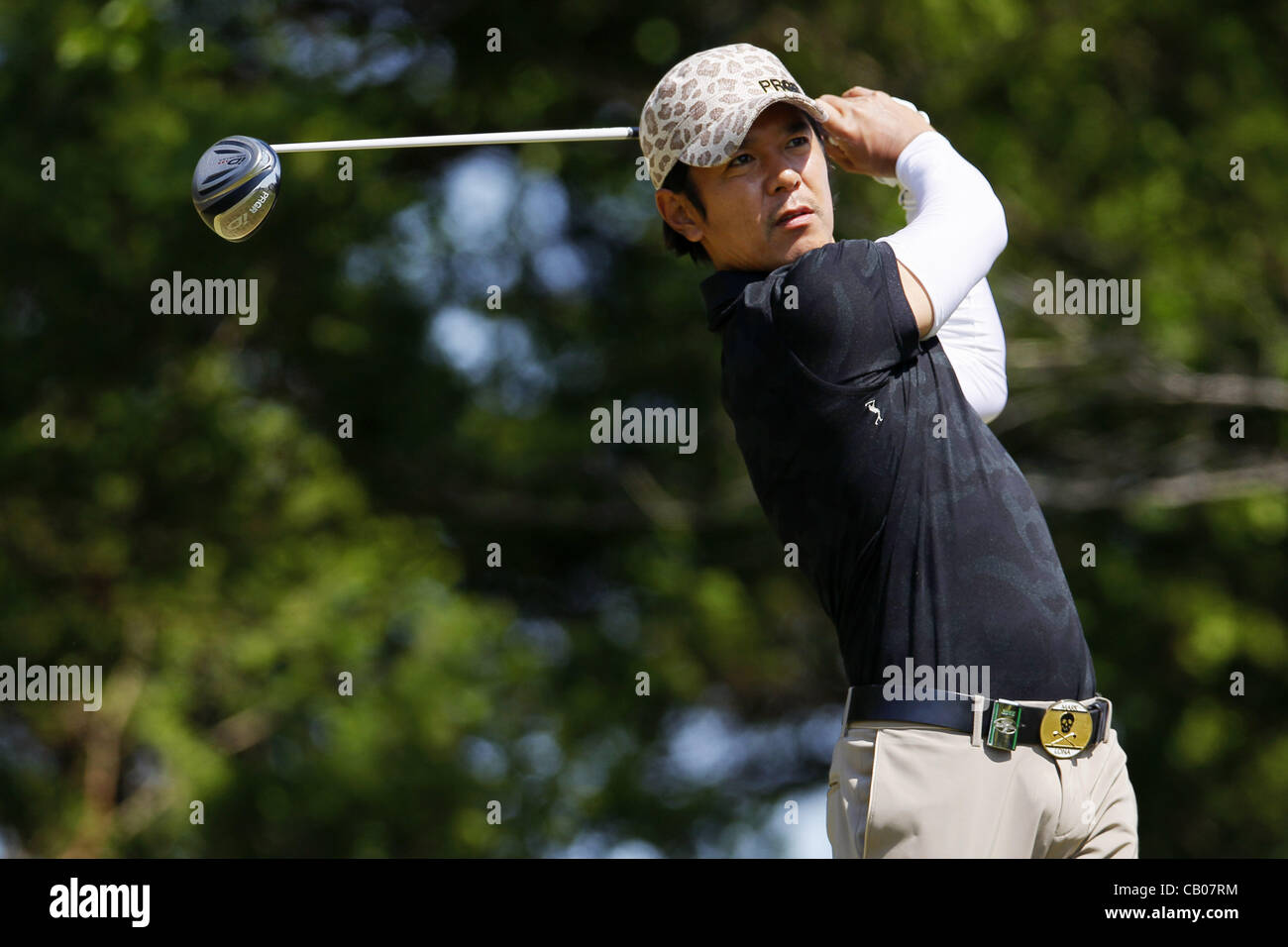 Azuma Yano, MAY 13, 2012 - Golf : Azuma Yano tees off on the 15th hole ...