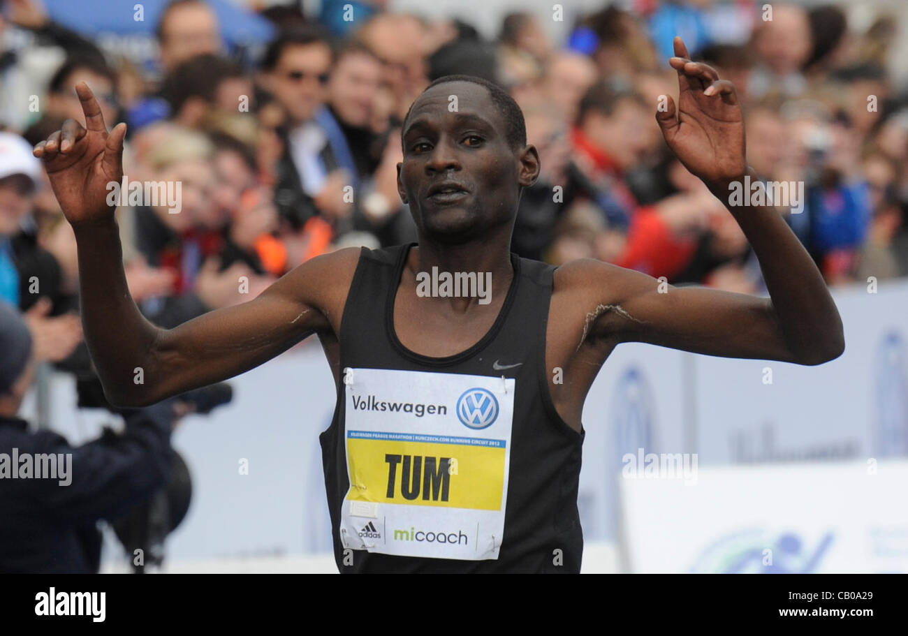 Stephen Tum (KEN) finished the Prague International Marathon on the ...