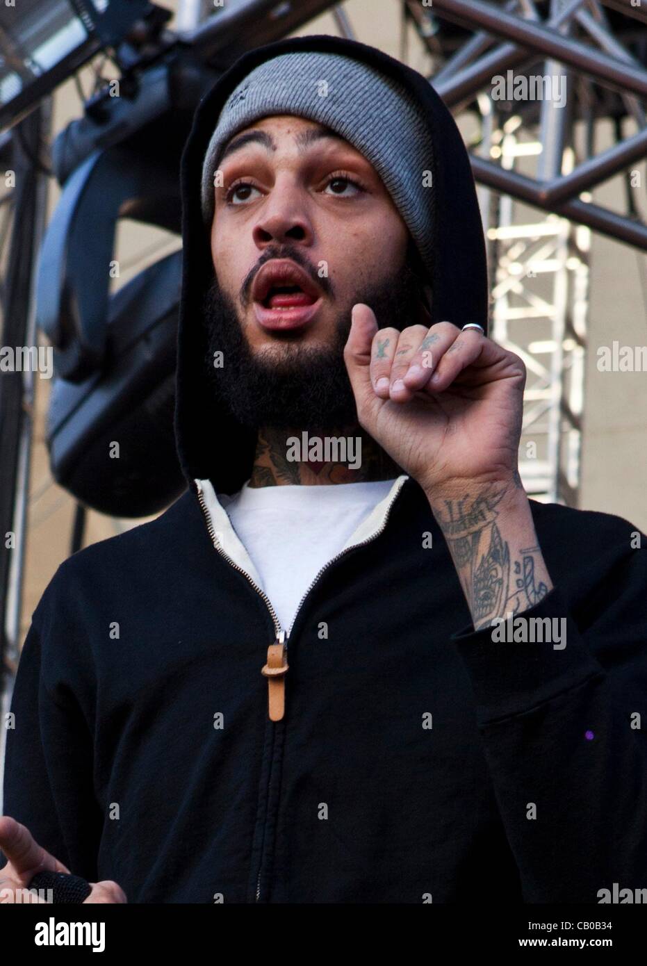 Travie McCoy of Gym Class Heroes on stage for KIIS FM WANGO TANGO 2012 ...