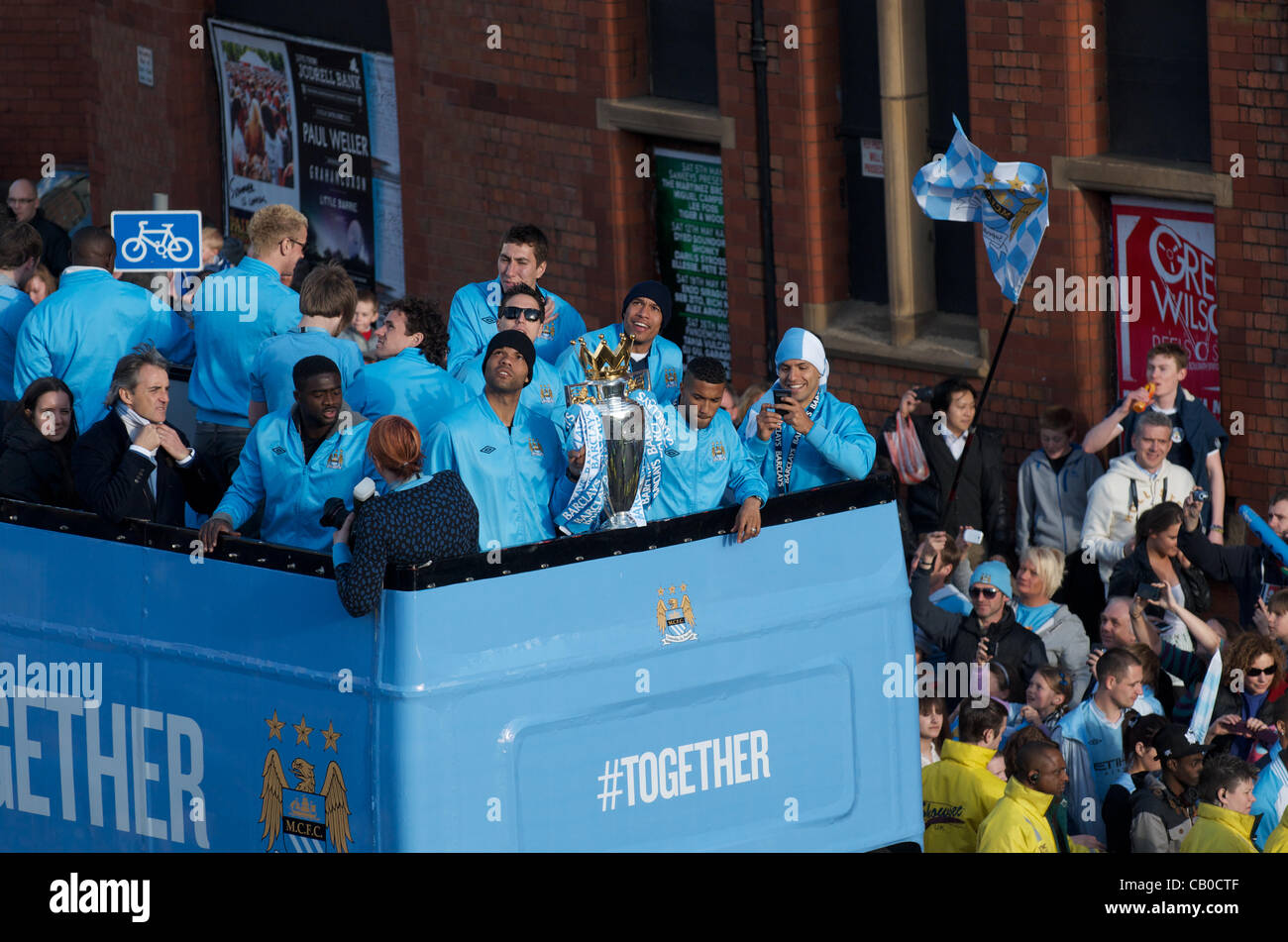 14-05-2012 Manchester, UK - Manchester City went on open-top bus parade ...