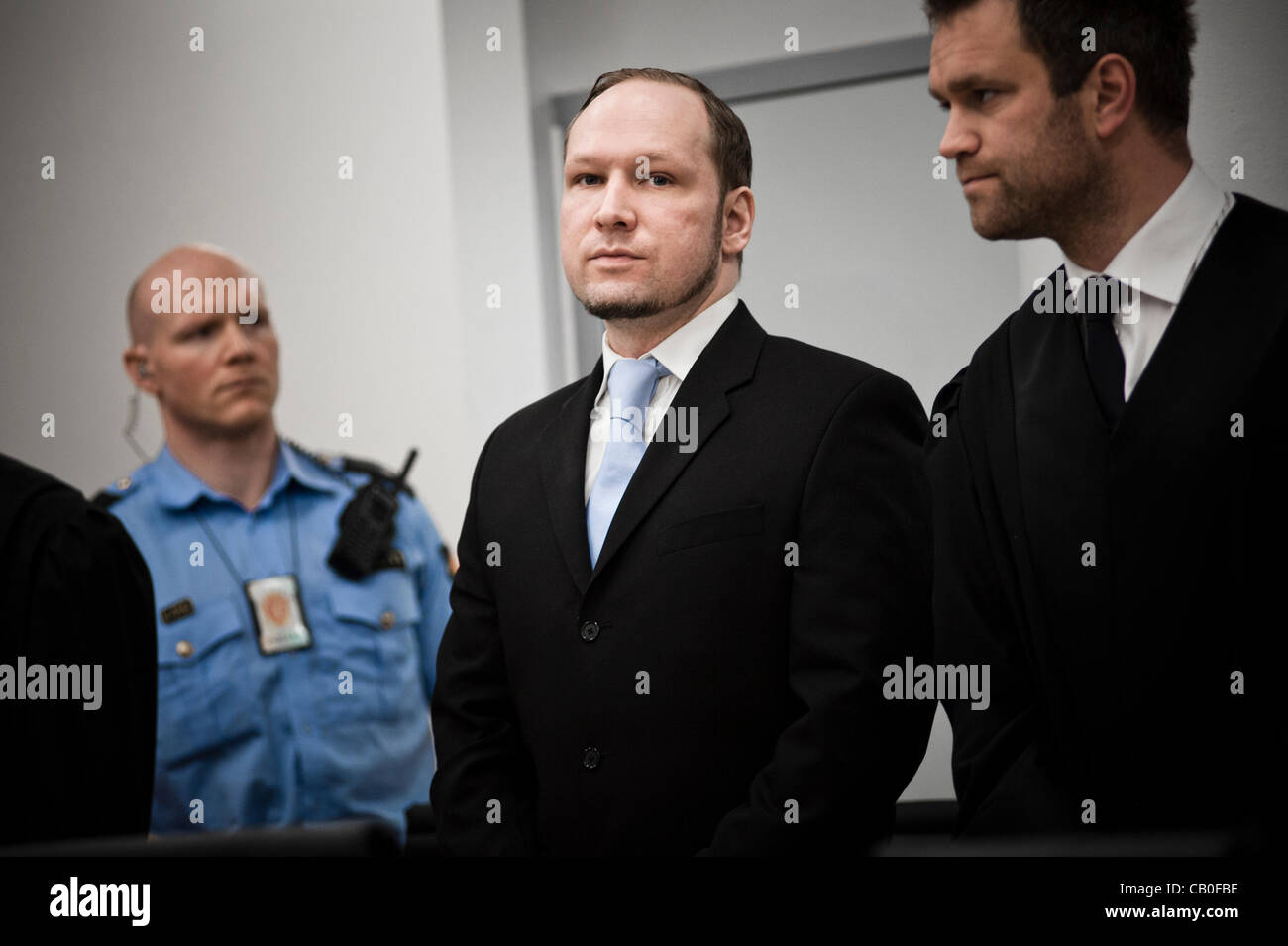 Oslo, Norway. 15/05/2012. Anders Behring Breivik appears in court ...