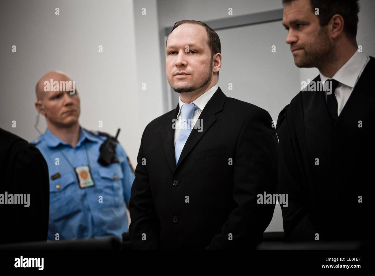 Oslo, Norway. 15/05/2012. Anders Behring Breivik appears in court ...