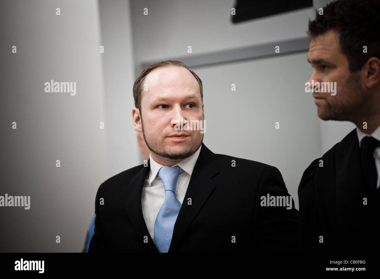 Oslo, Norway. 15/05/2012. Anders Behring Breivik appears in court ...
