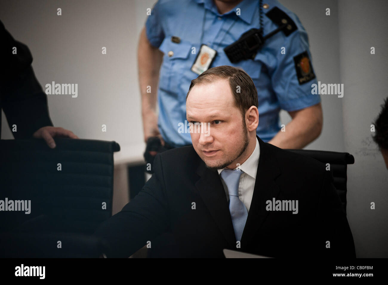 Oslo, Norway. 15/05/2012. Anders Behring Breivik appears in court ...