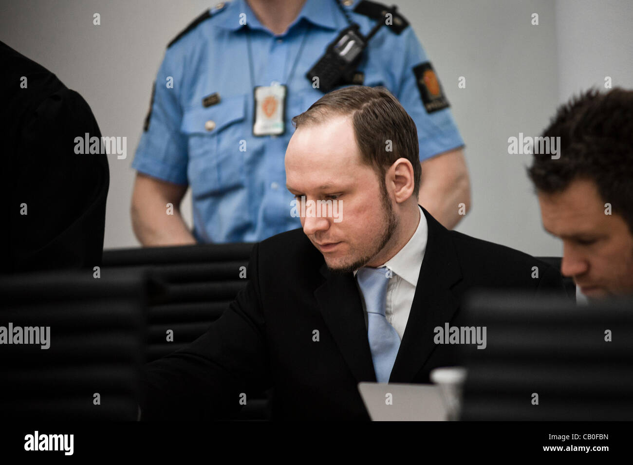Oslo, Norway. 15/05/2012. Anders Behring Breivik appears in court ...