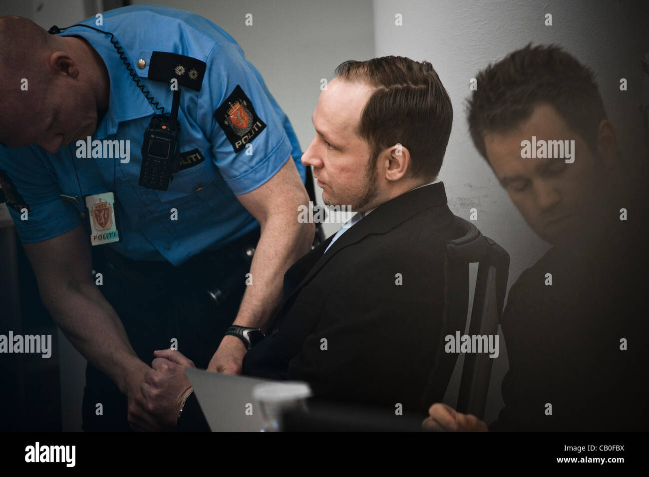 Oslo, Norway. 15/05/2012. Anders Behring Breivik appears in court ...