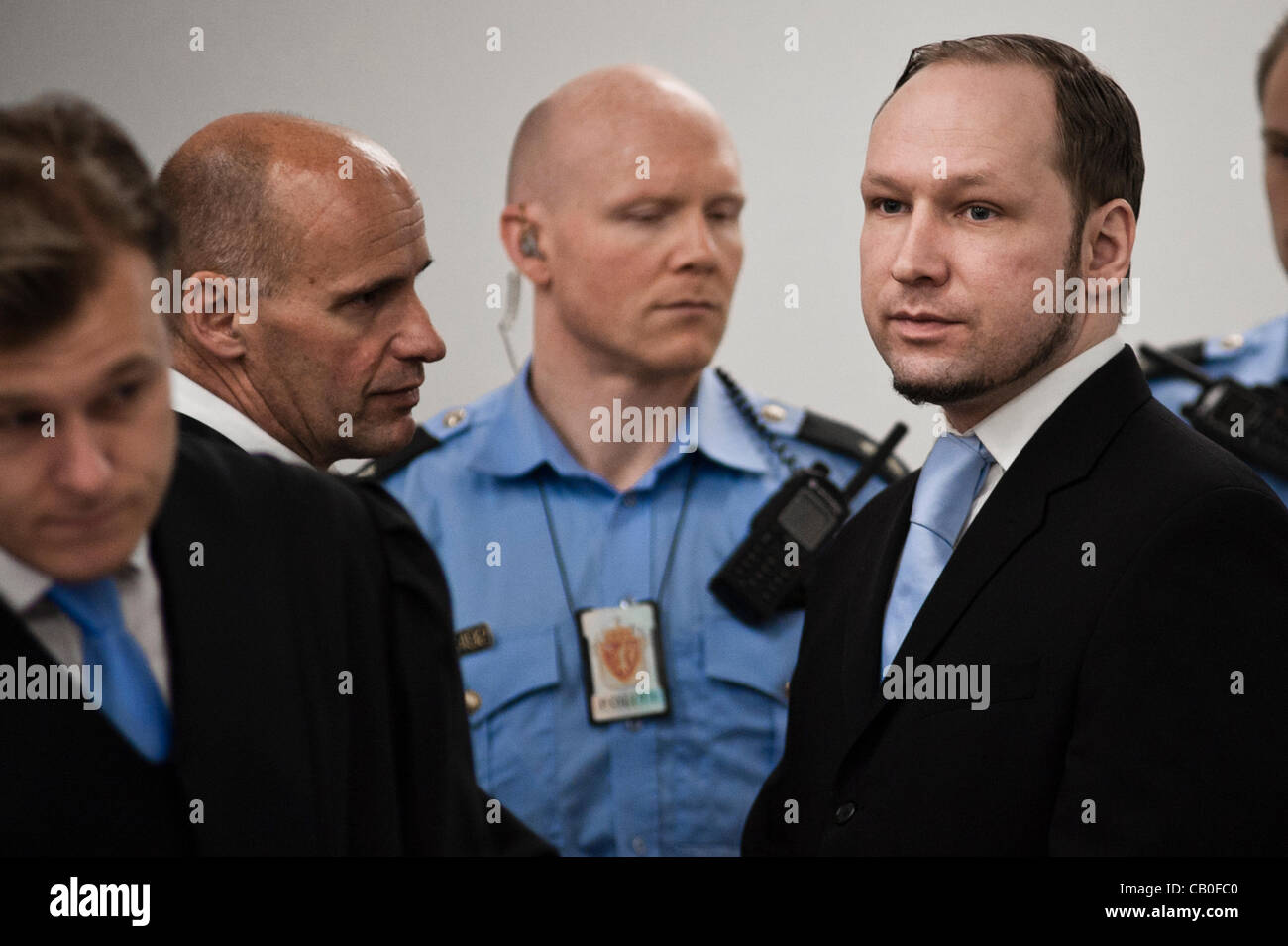 Oslo, Norway. 15/05/2012. Anders Behring Breivik appears in court ...