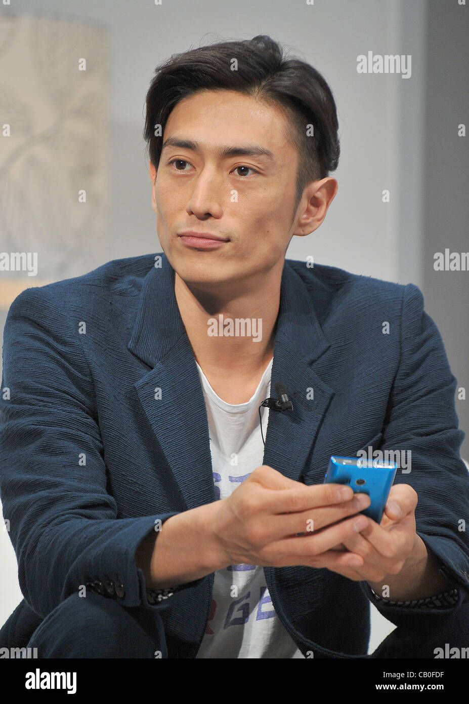 May 15, 2012, Tokyo, Japan - Japanese actor Yusuke Iseya is on hand ...