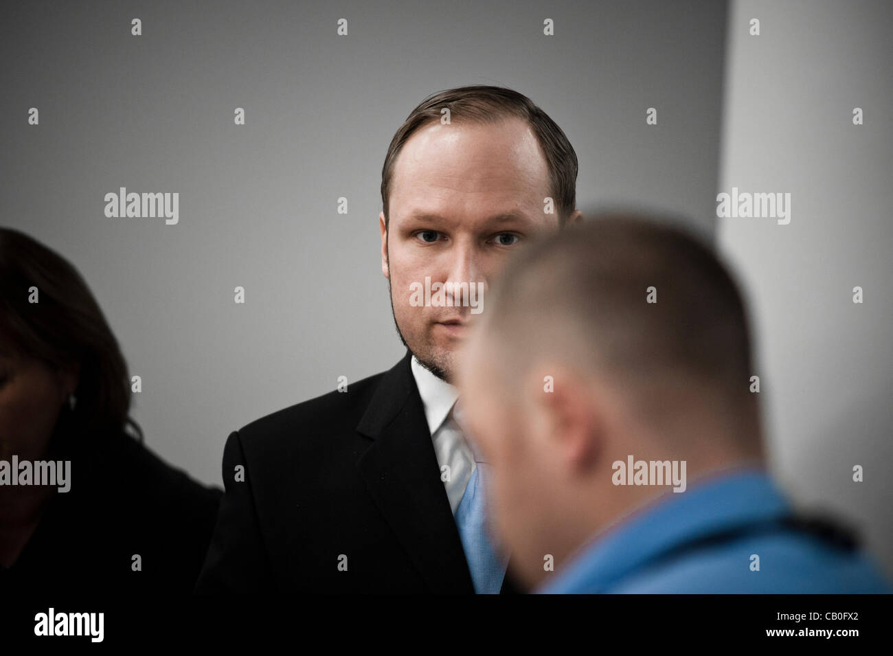 Oslo, Norway. 15/05/2012. Anders Behring Breivik appears in court ...