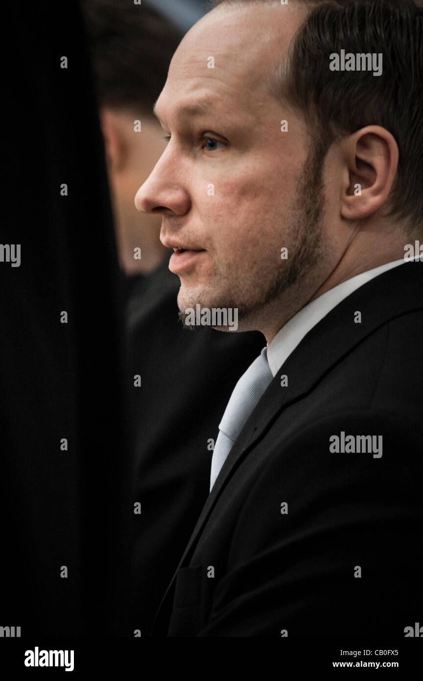 Oslo, Norway. 15/05/2012. Anders Behring Breivik appears in court ...