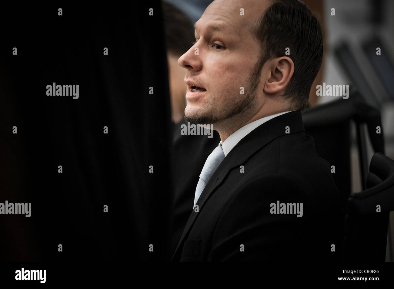Oslo, Norway. 15/05/2012. Anders Behring Breivik appears in court ...