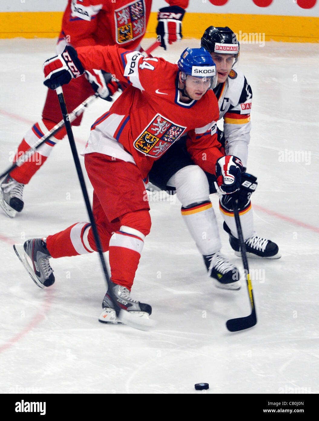 Miroslav Blatak (CZE) and Marcel Goc (GER) during Czech Republic vs ...