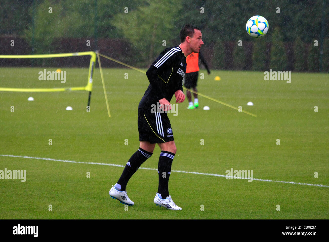 Chelsea Football Club players train at their Cobham training facility ...