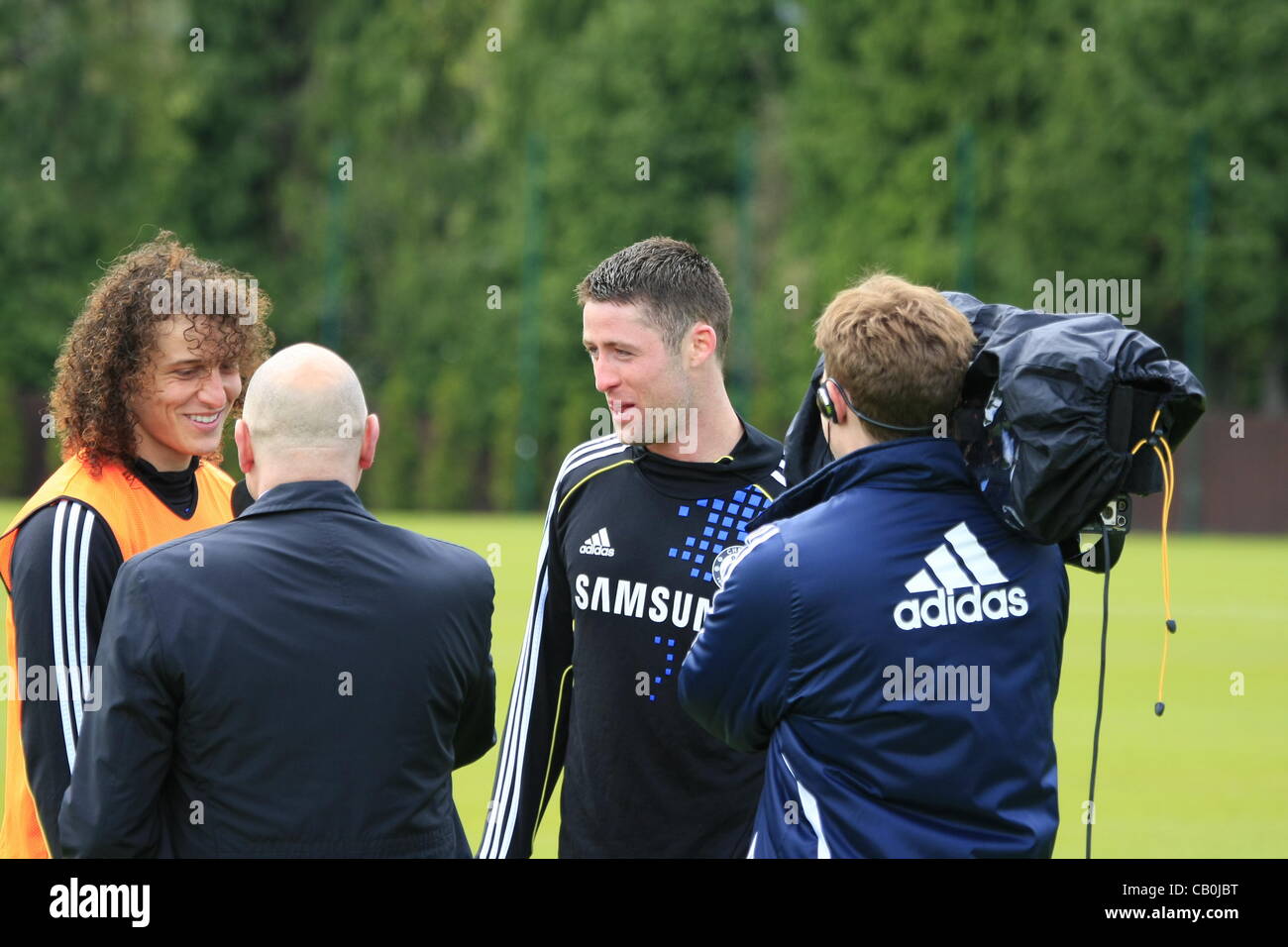 Chelsea Football Club players train at their Cobham training facility ...