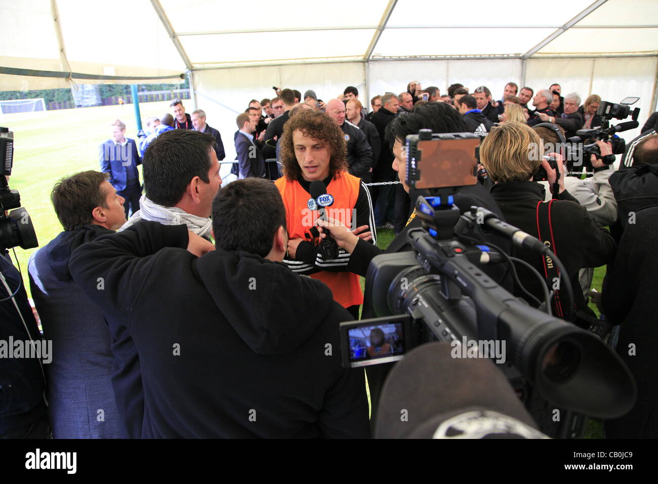 Chelsea Football Club players train at their Cobham training facility ...