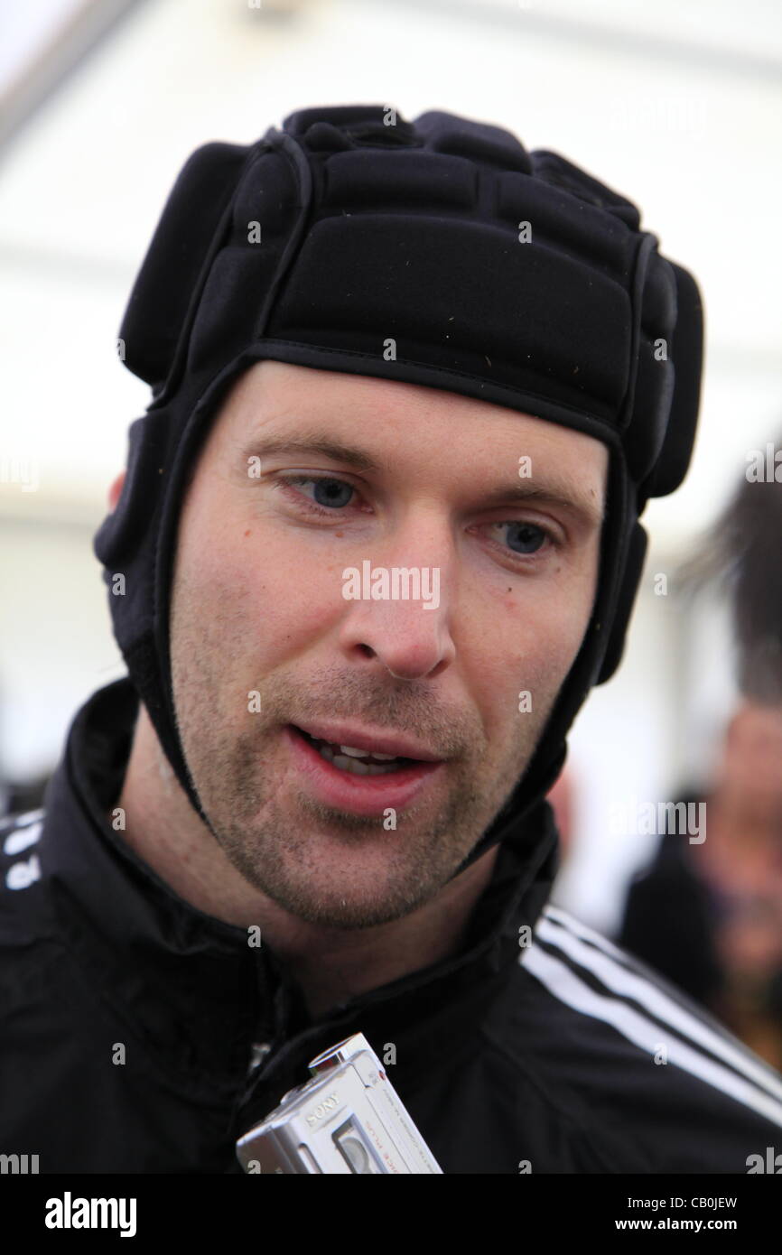 Chelsea Football Club players train at their Cobham training facility ...