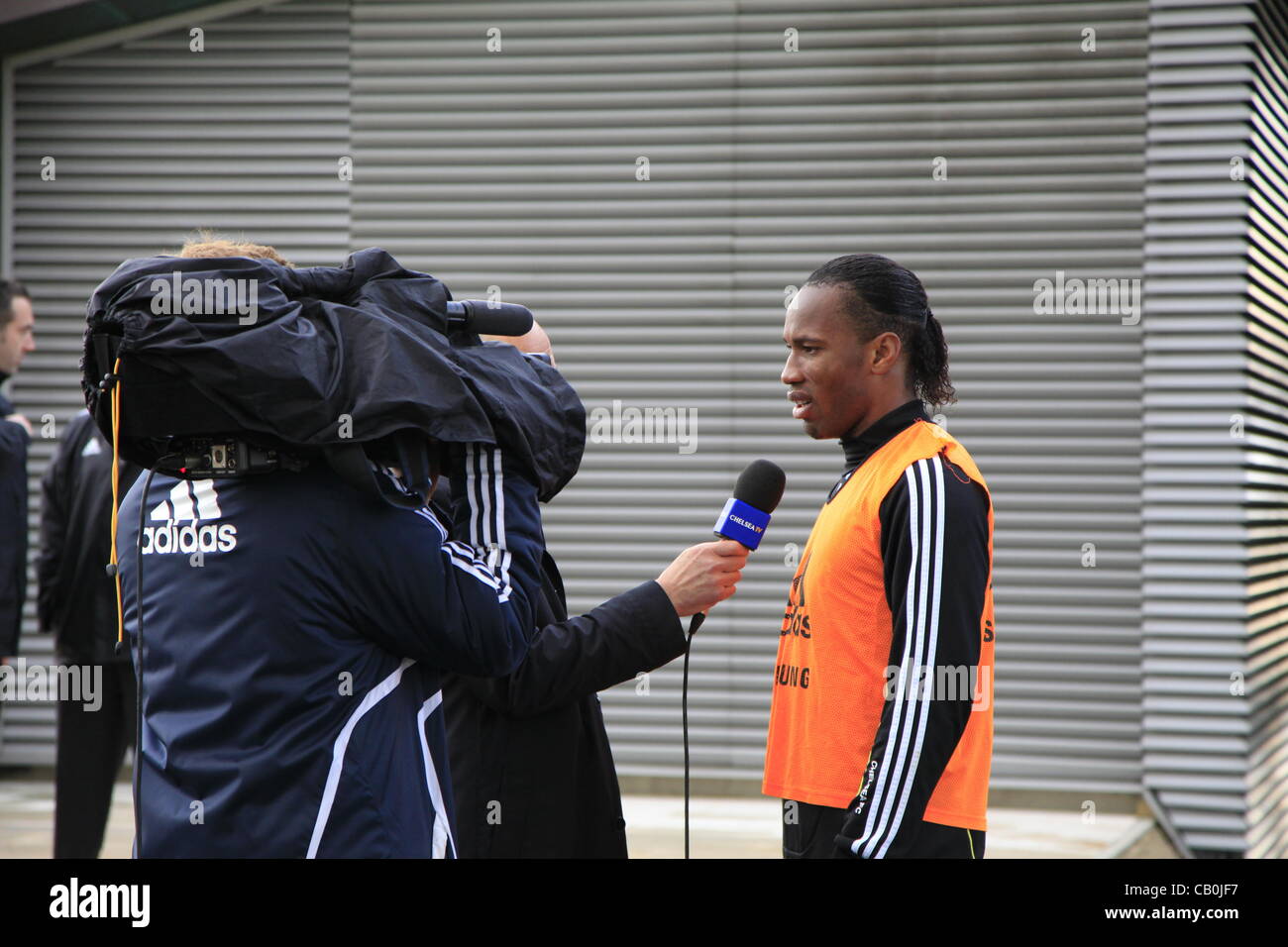 Chelsea Football Club players train at their Cobham training facility ...