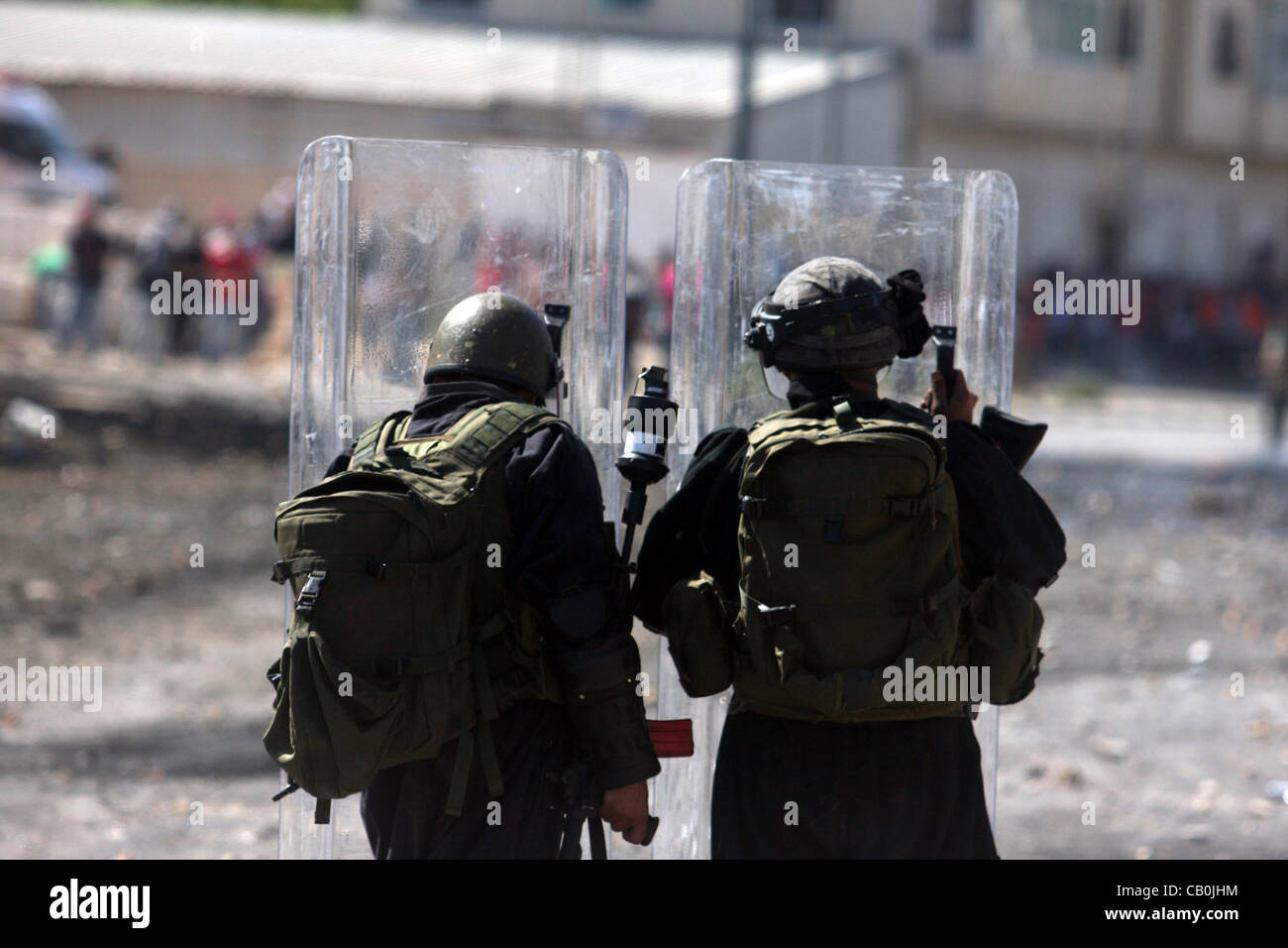 Ramallah, West Bank, Palestinian Territory - Israeli border police ...