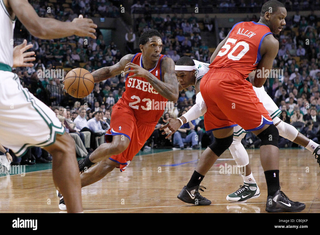 14.05.2012. Boston, Massachusetts. Philadelphia Sixers point guard Lou ...