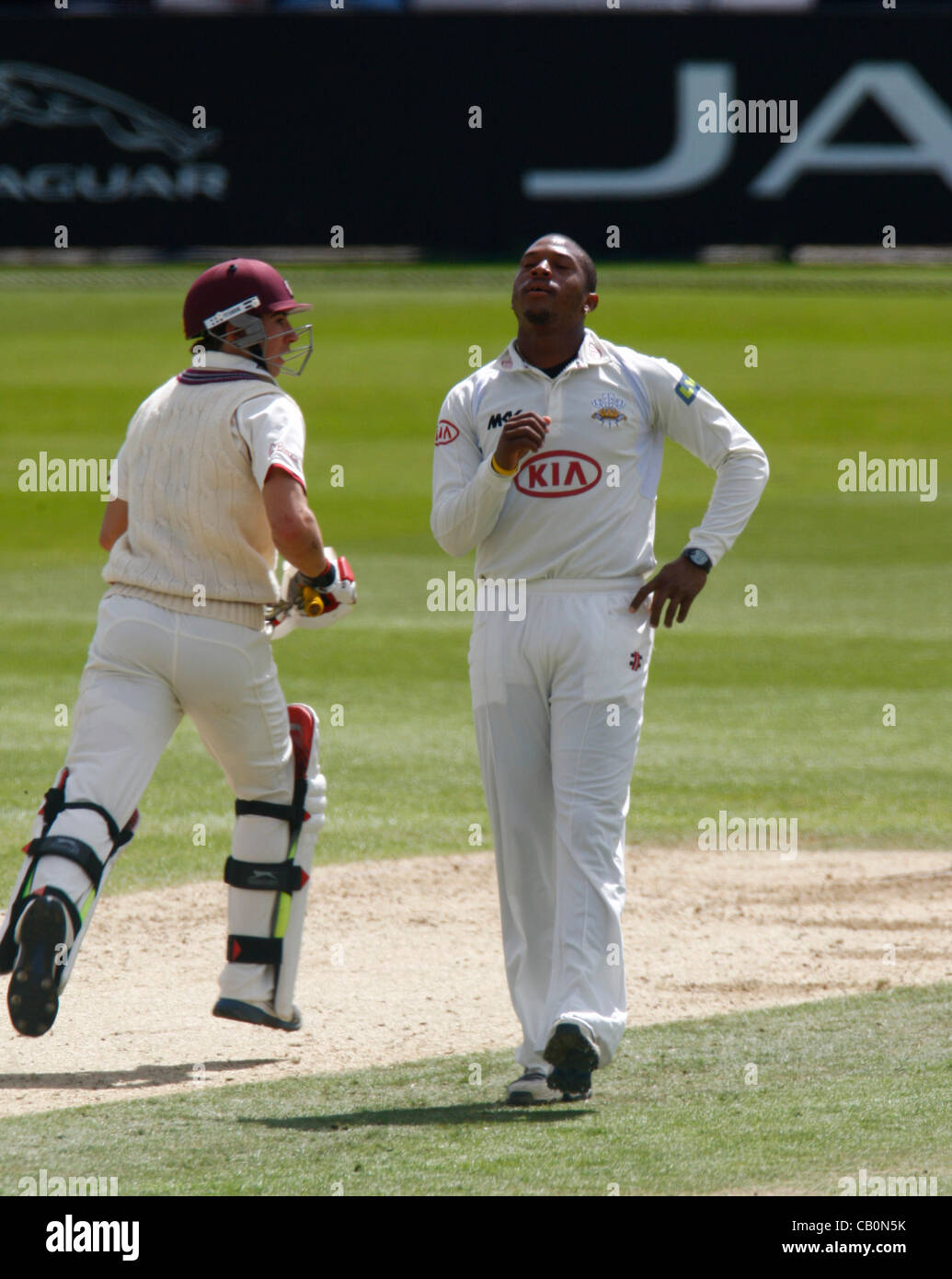 16.05.12 The Kia Oval, London, ENGLAND: Alex Barrow of Somerset during ...