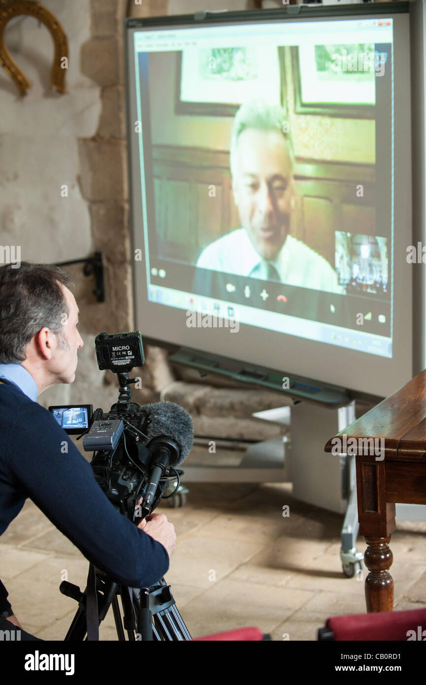 Local MP Alan Duncan speaks via Skype at the launch of a project to ...