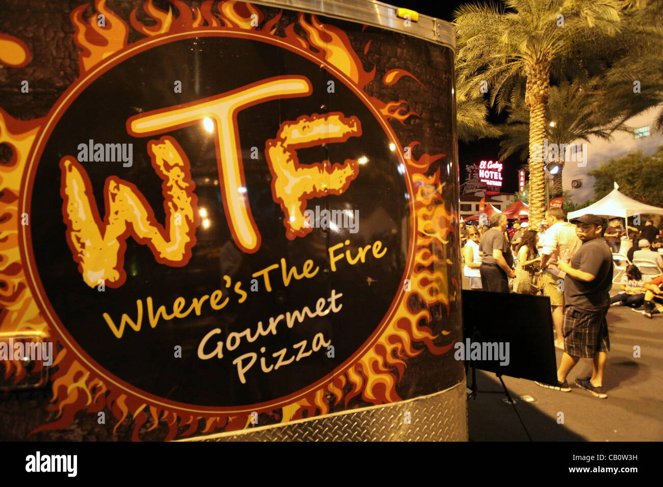 May 11, 2012 - Las Vegas, NV - The back of the WTF gourmet pizza food ...