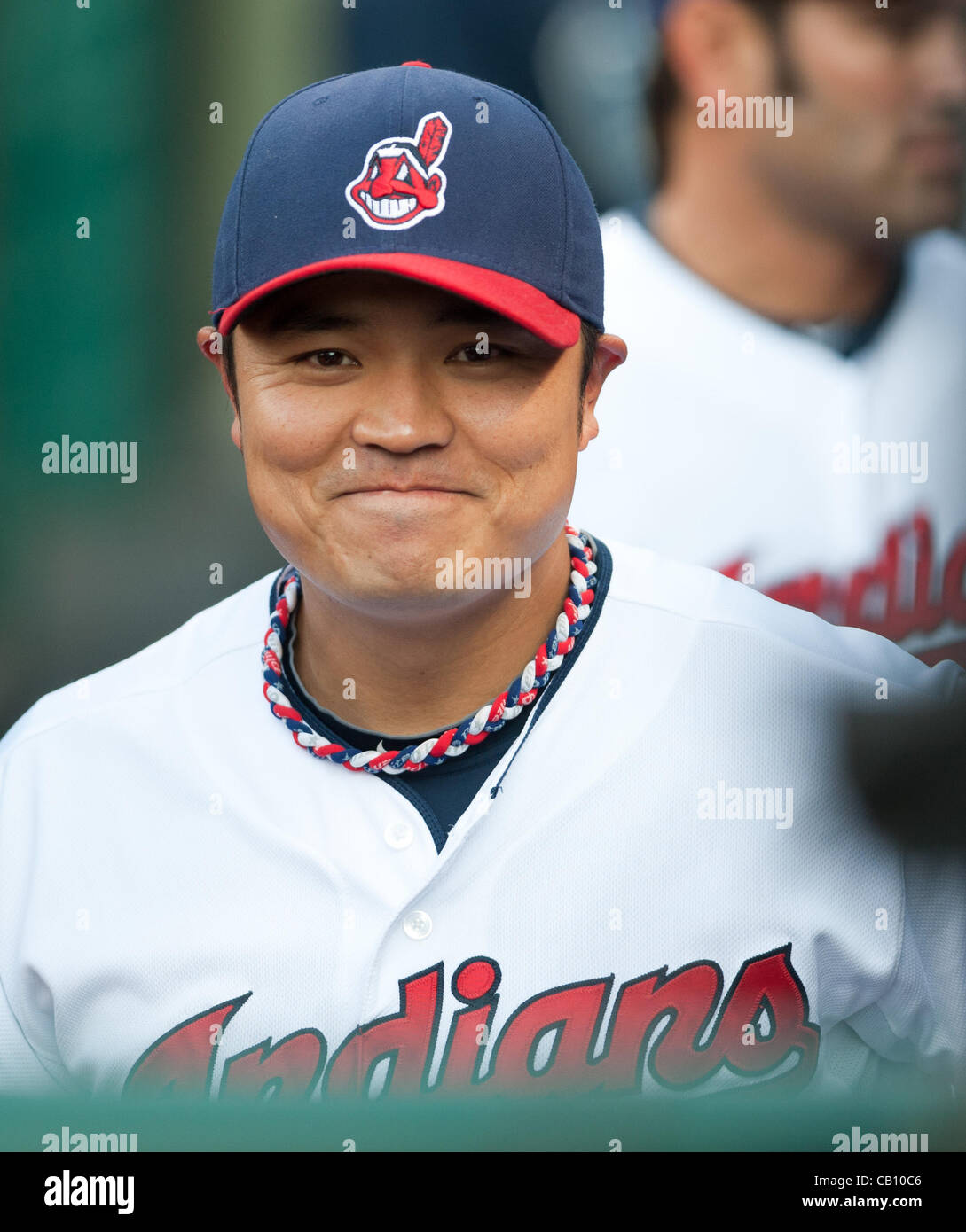 CLEVELAND, OH USA - MAY 16: Cleveland Indians right fielder Shin-Soo ...