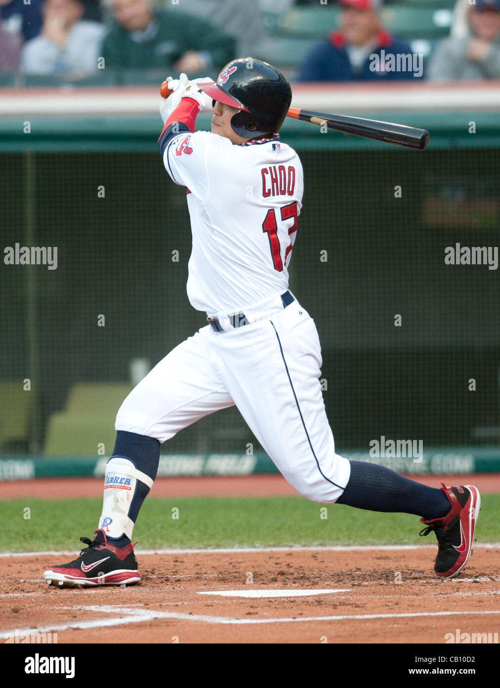 CLEVELAND, OH USA - MAY 16: Cleveland Indians right fielder Shin-Soo ...