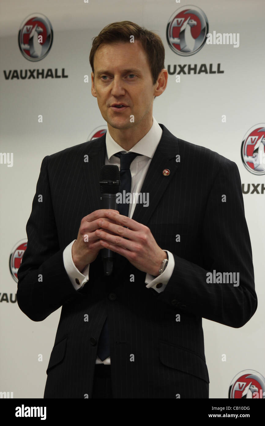 Ellesmere Port, UK. 17 May, 2012. Duncan Aldred, Chairman and Managing ...