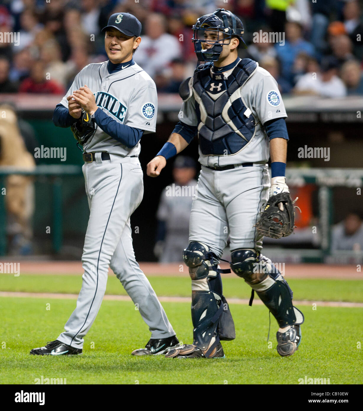 CLEVELAND, OH USA - MAY 16: Seattle Mariners relief pitcher Hisashi ...