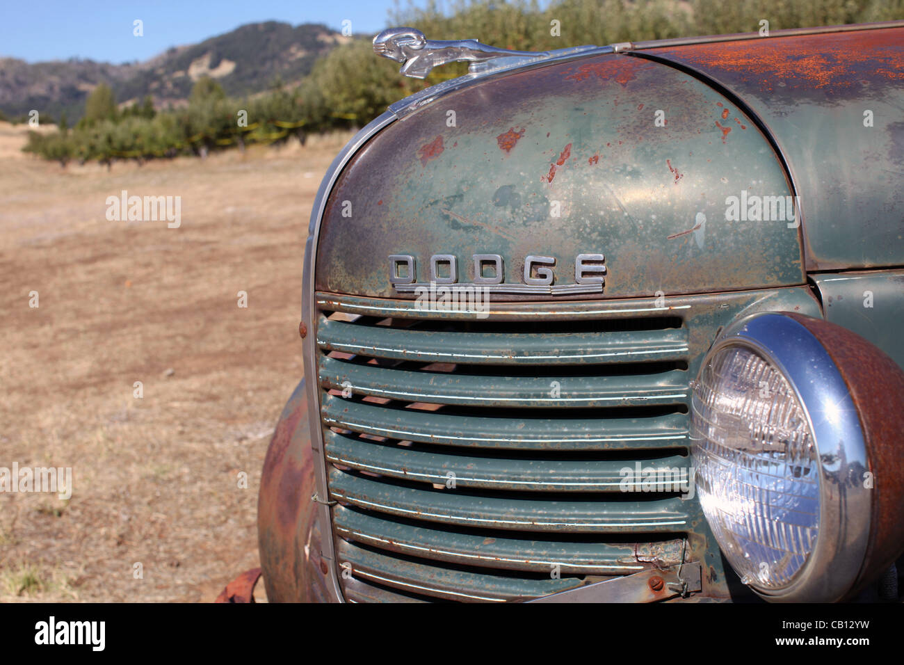 Oct. 08, 2011 - Julian, California, U.S. - A rusty old green Dodge ...