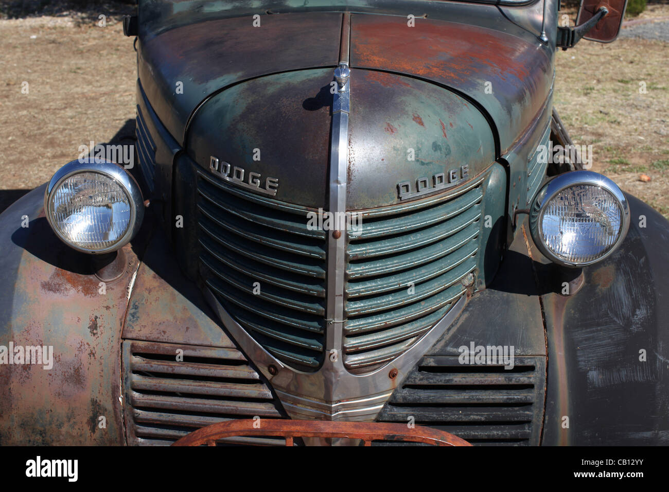 Oct. 08, 2011 - Julian, California, U.S. - A rusty old green Dodge ...