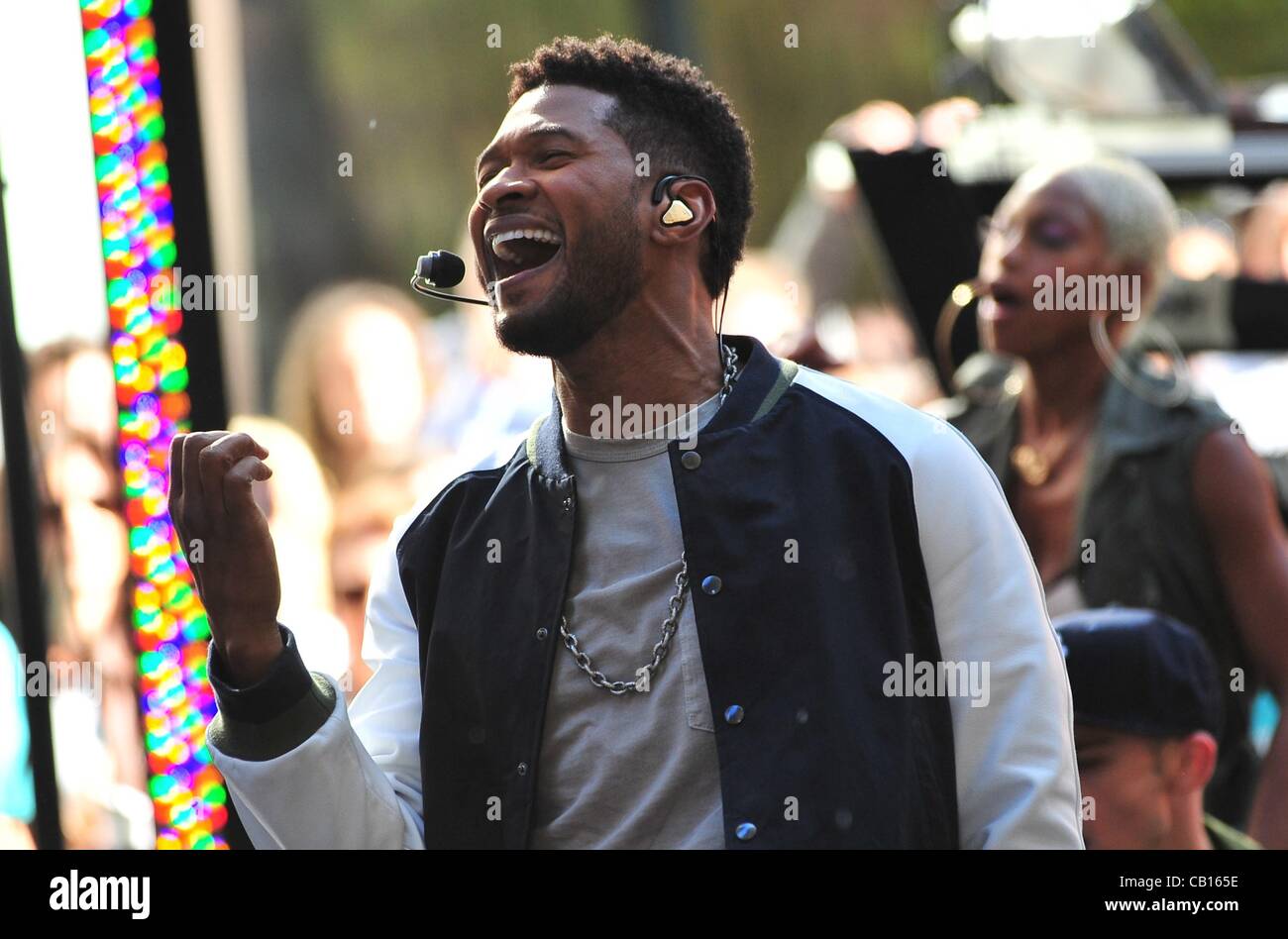 Usher on stage for NBC Today Show Concert with Usher, Rockefeller Plaza ...