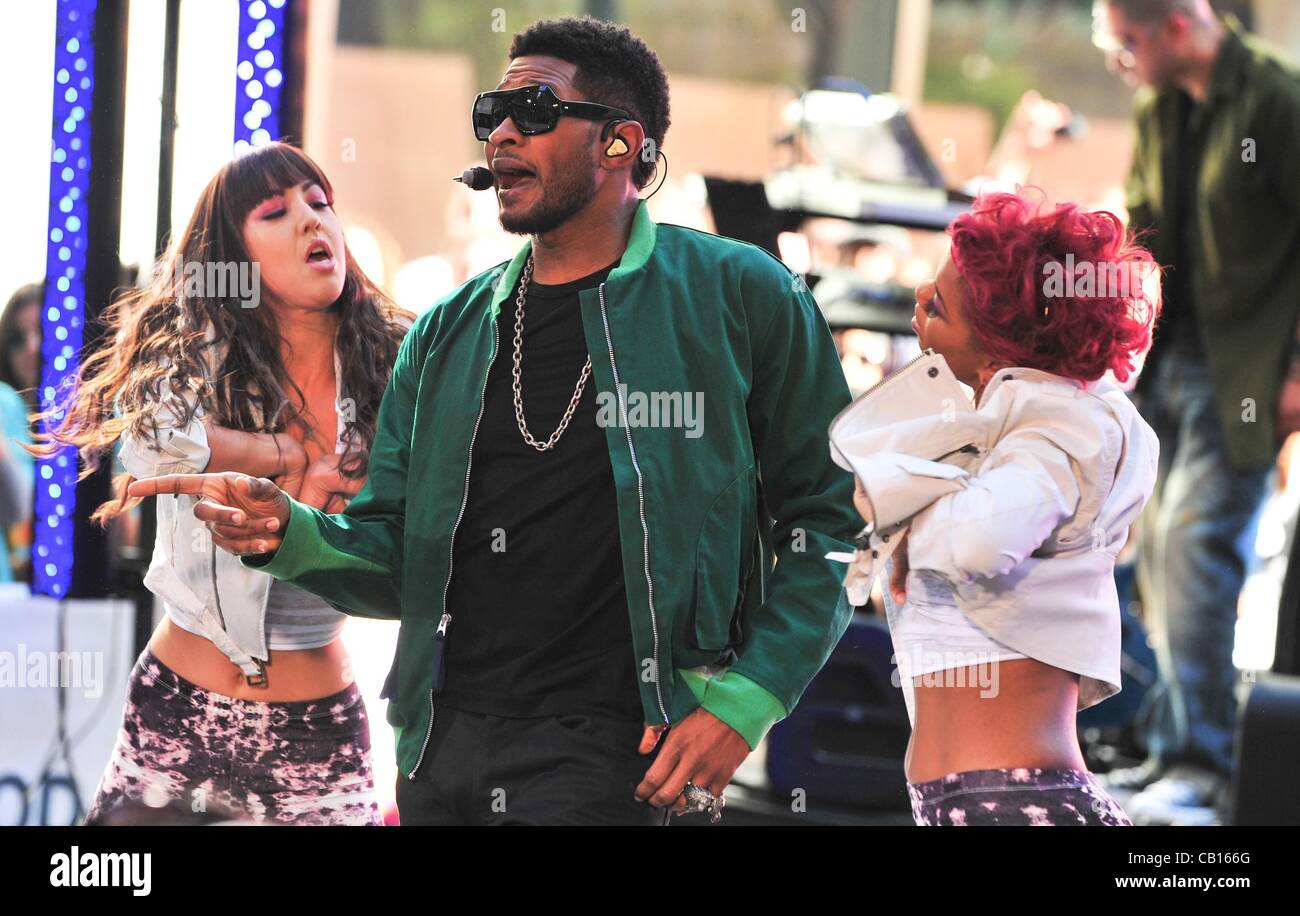 Usher on stage for NBC Today Show Concert with Usher, Rockefeller Plaza ...