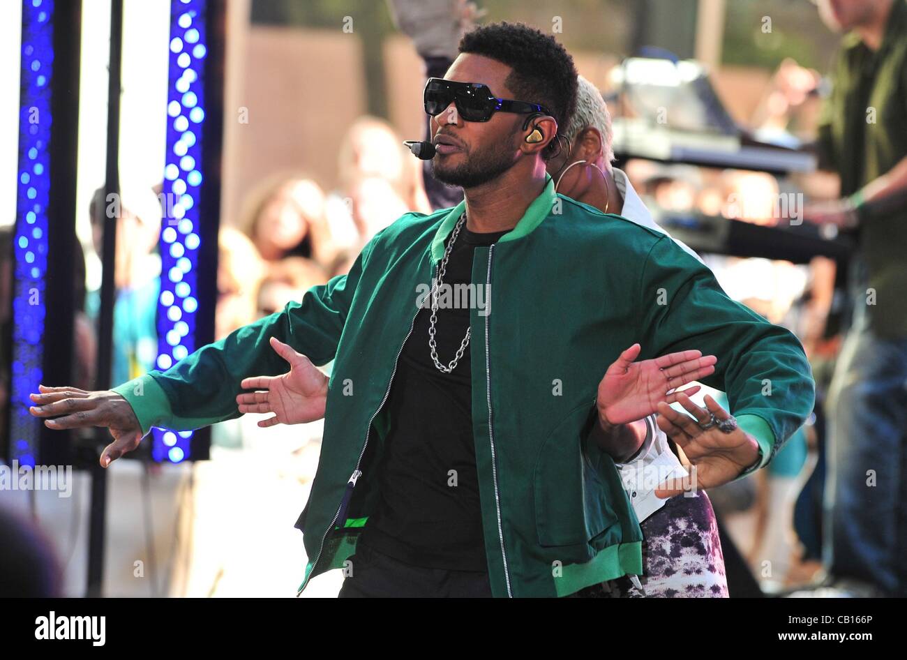 Usher on stage for NBC Today Show Concert with Usher, Rockefeller Plaza ...