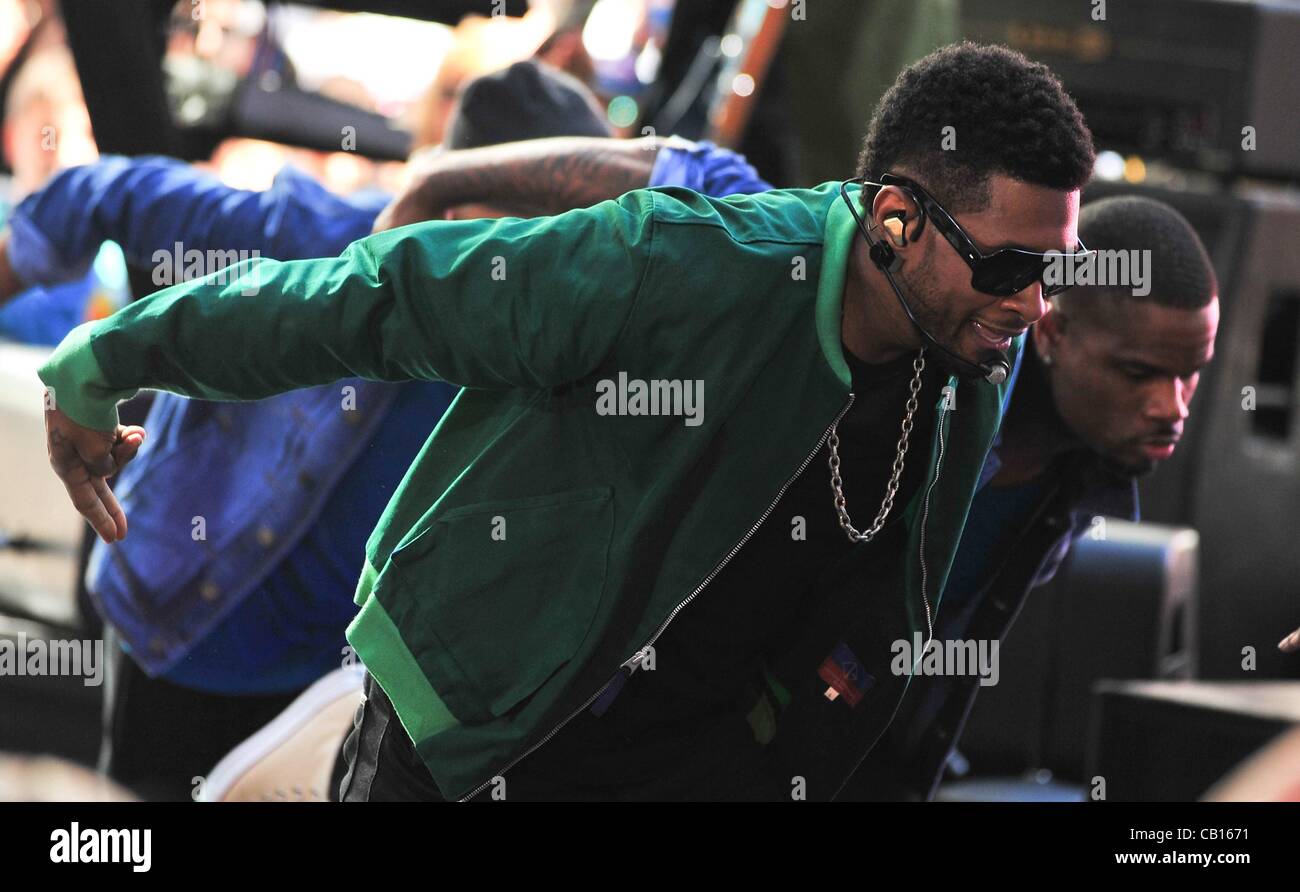 Usher on stage for NBC Today Show Concert with Usher, Rockefeller Plaza ...