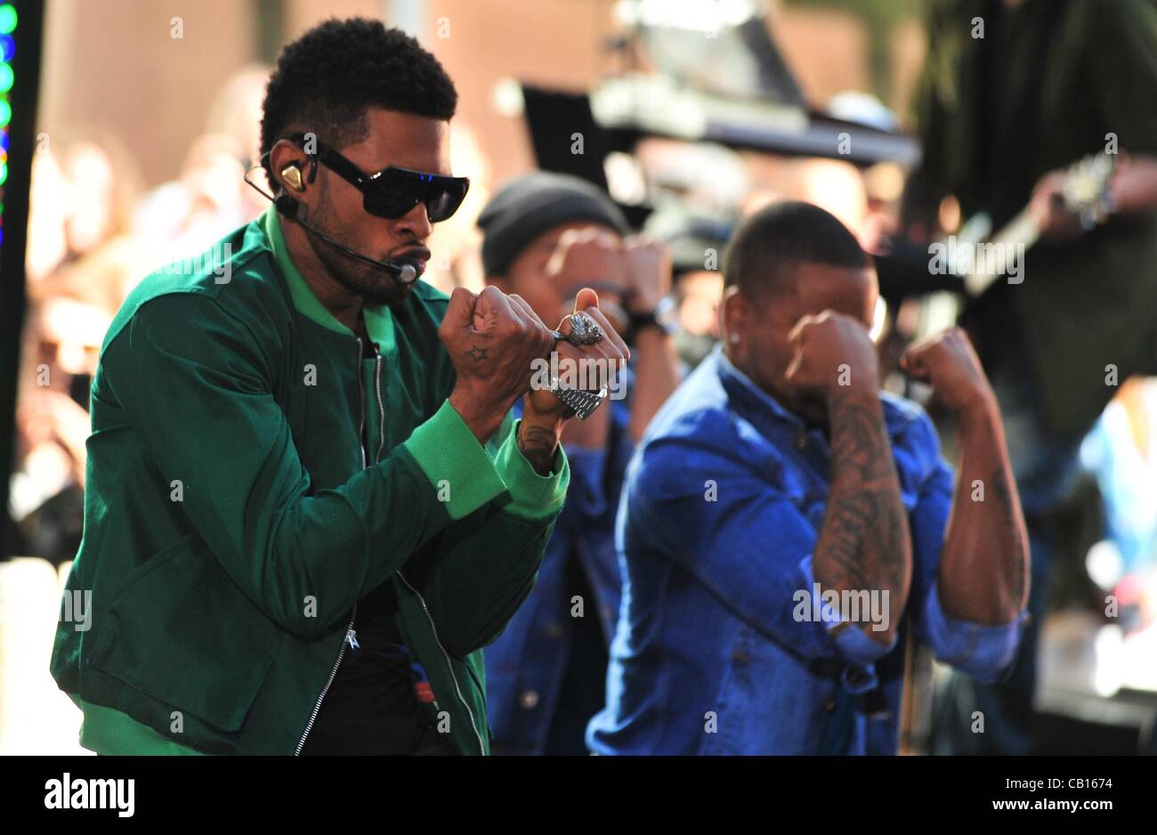 Usher on stage for NBC Today Show Concert with Usher, Rockefeller Plaza ...