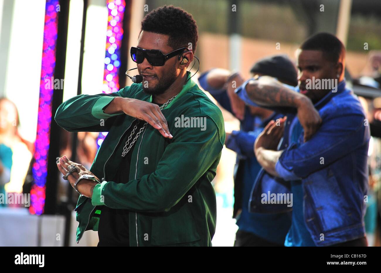 Usher on stage for NBC Today Show Concert with Usher, Rockefeller Plaza ...