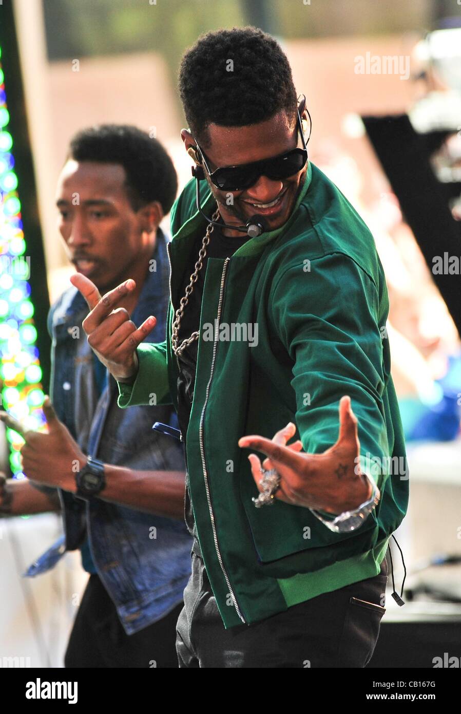 Usher on stage for NBC Today Show Concert with Usher, Rockefeller Plaza ...