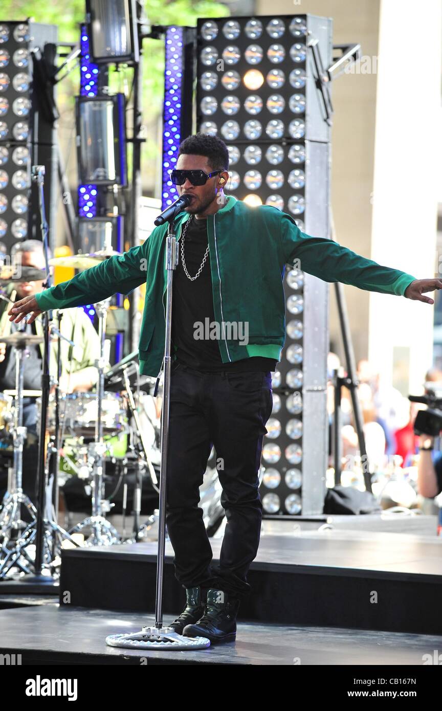 Usher on stage for NBC Today Show Concert with Usher, Rockefeller Plaza ...