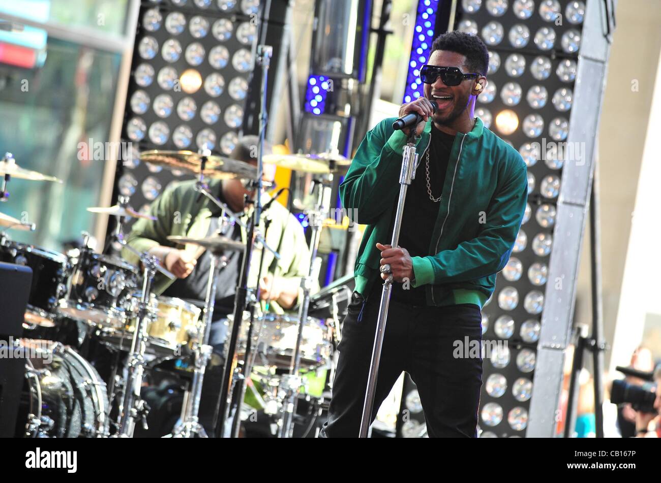 Usher on stage for NBC Today Show Concert with Usher, Rockefeller Plaza ...
