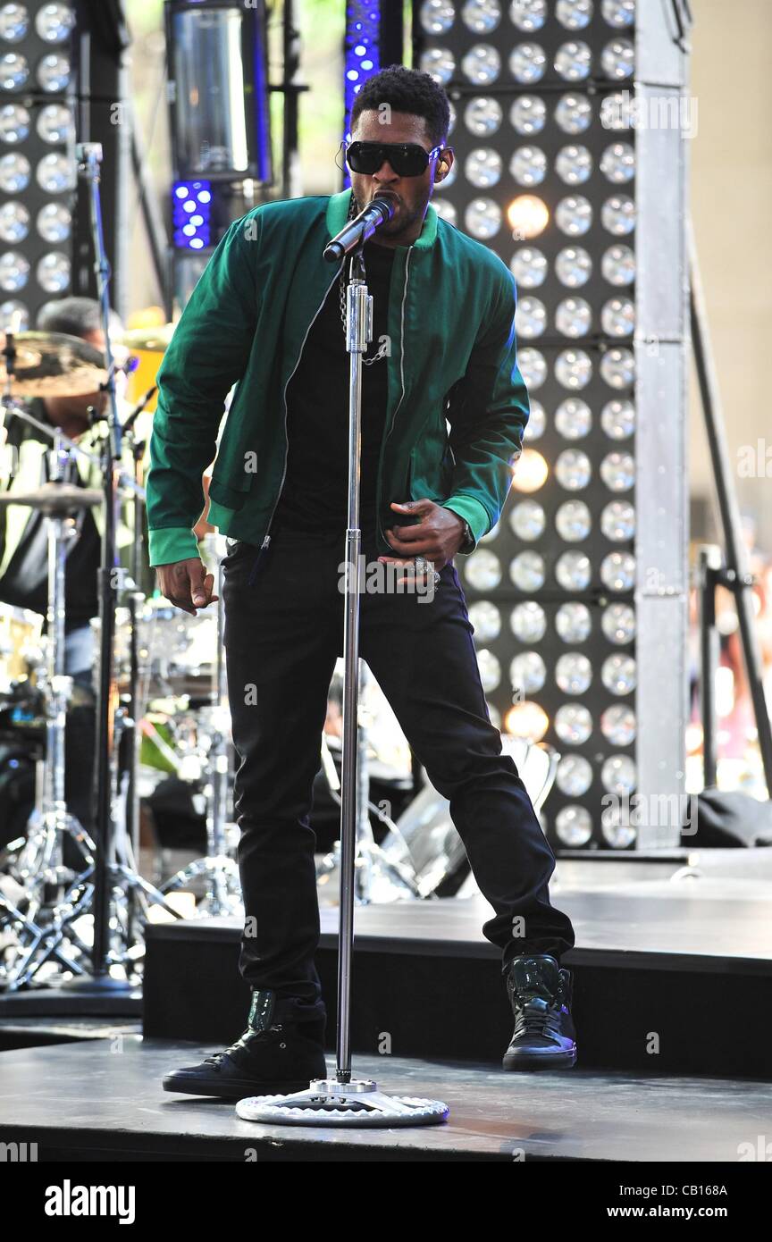 Usher on stage for NBC Today Show Concert with Usher, Rockefeller Plaza ...