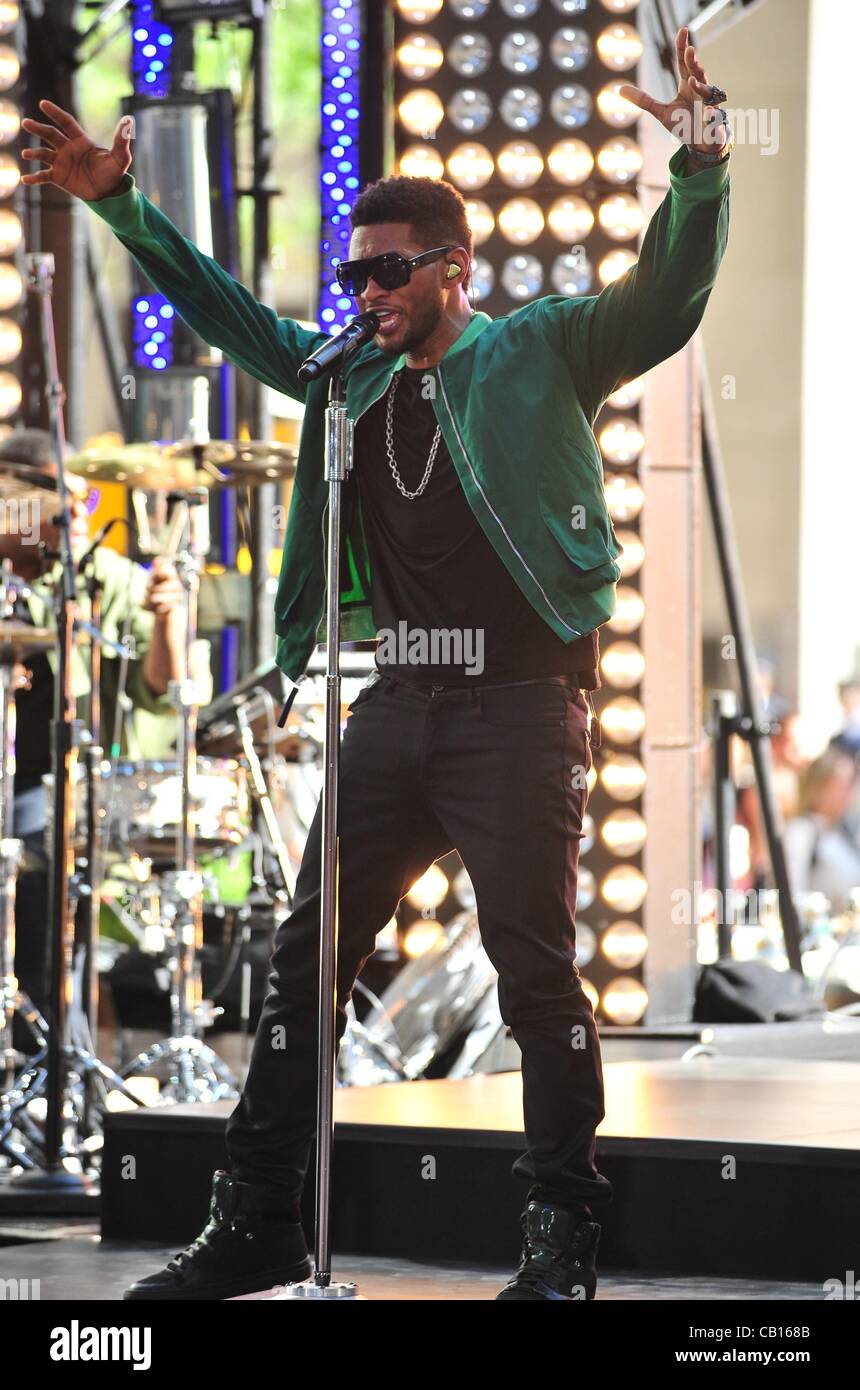Usher on stage for NBC Today Show Concert with Usher, Rockefeller Plaza ...