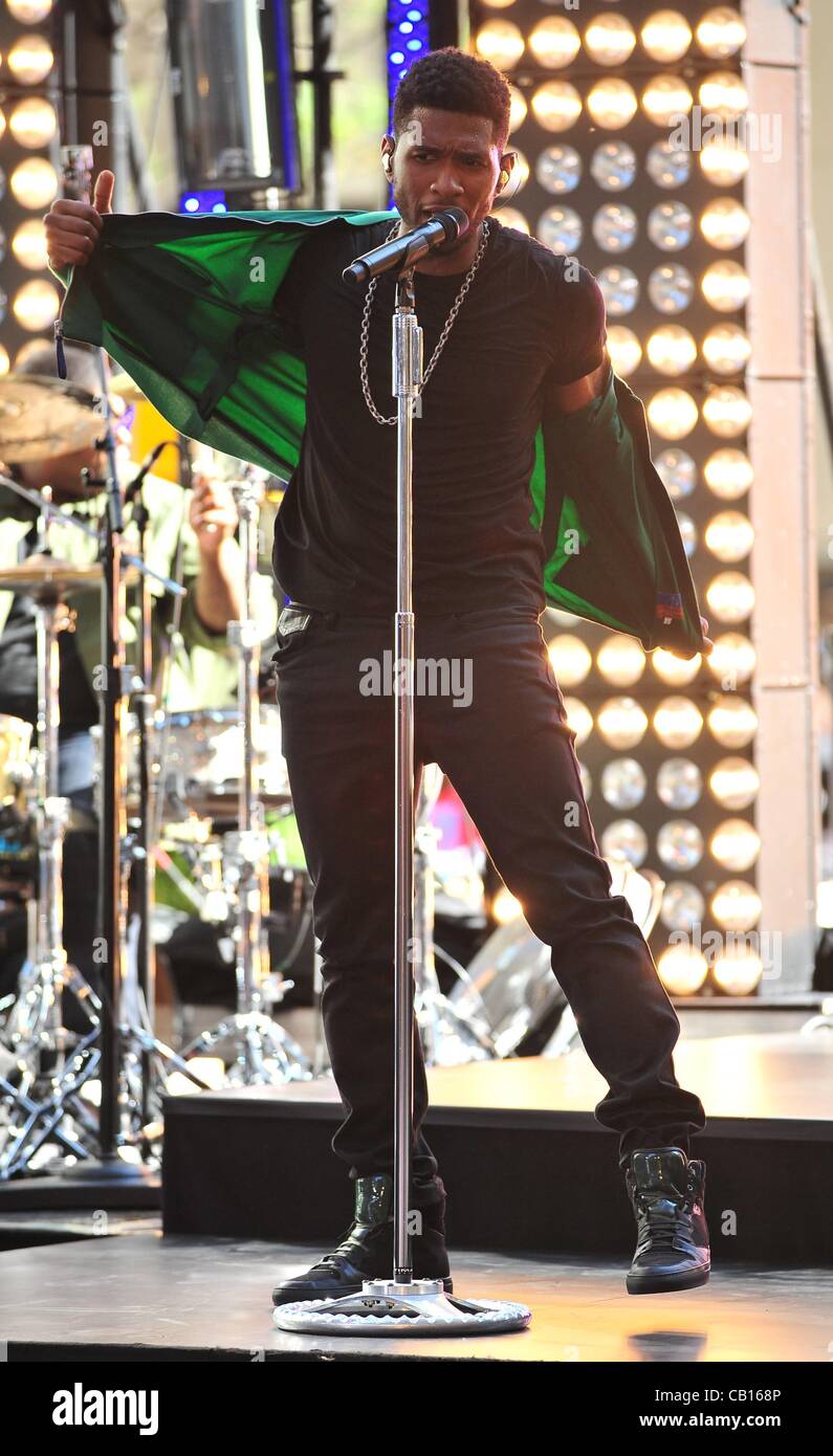 Usher on stage for NBC Today Show Concert with Usher, Rockefeller Plaza ...