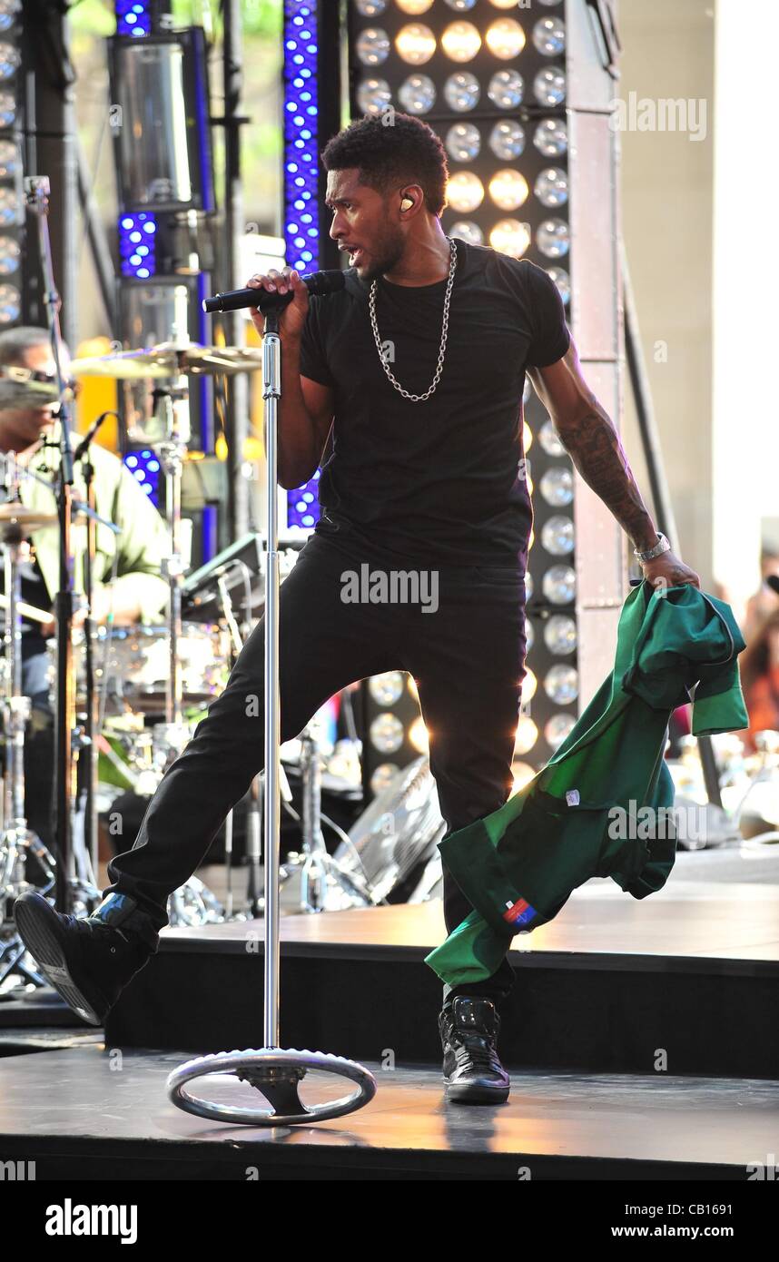 Usher on stage for NBC Today Show Concert with Usher, Rockefeller Plaza ...