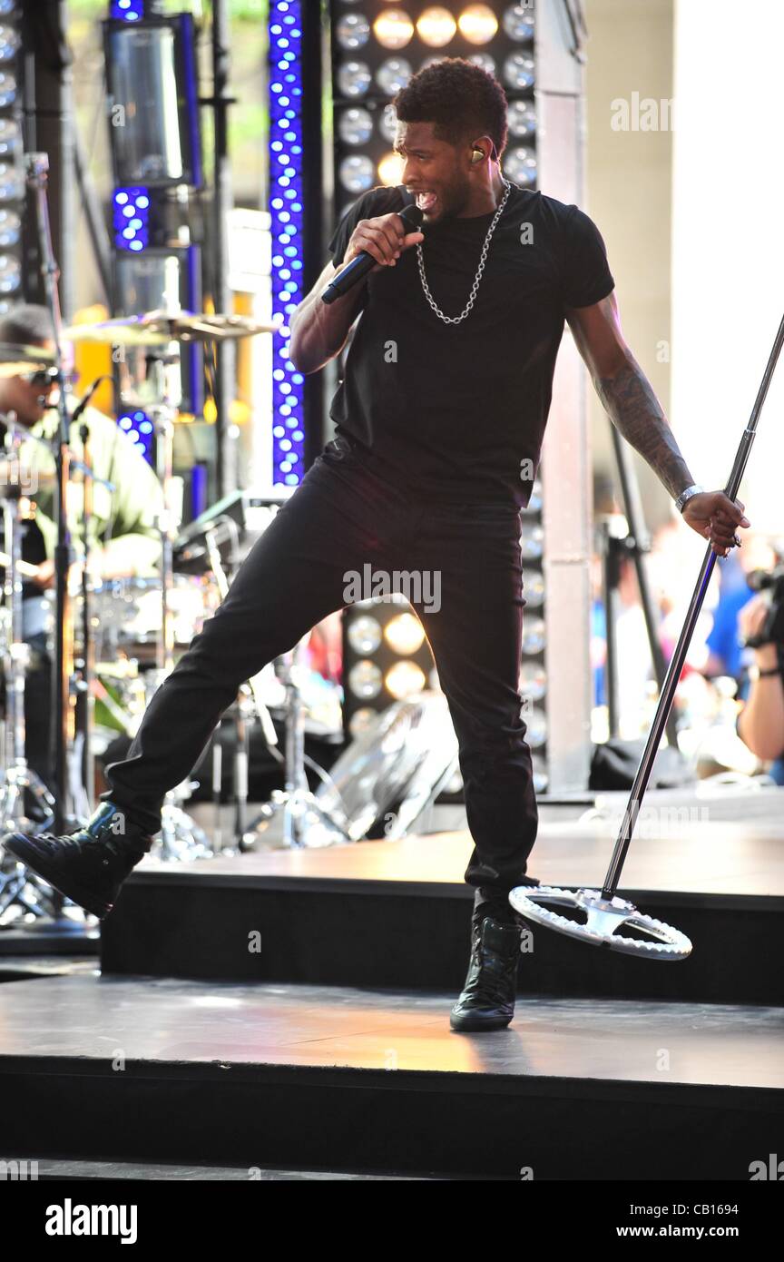 Usher on stage for NBC Today Show Concert with Usher, Rockefeller Plaza ...