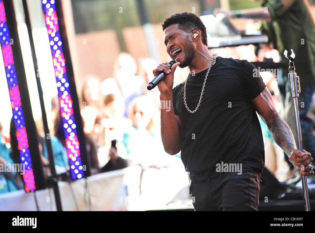 Usher on stage for NBC Today Show Concert with Usher, Rockefeller Plaza ...