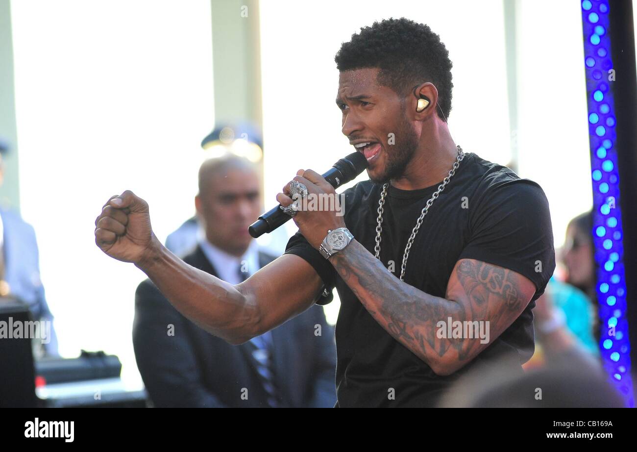 Usher on stage for NBC Today Show Concert with Usher, Rockefeller Plaza ...